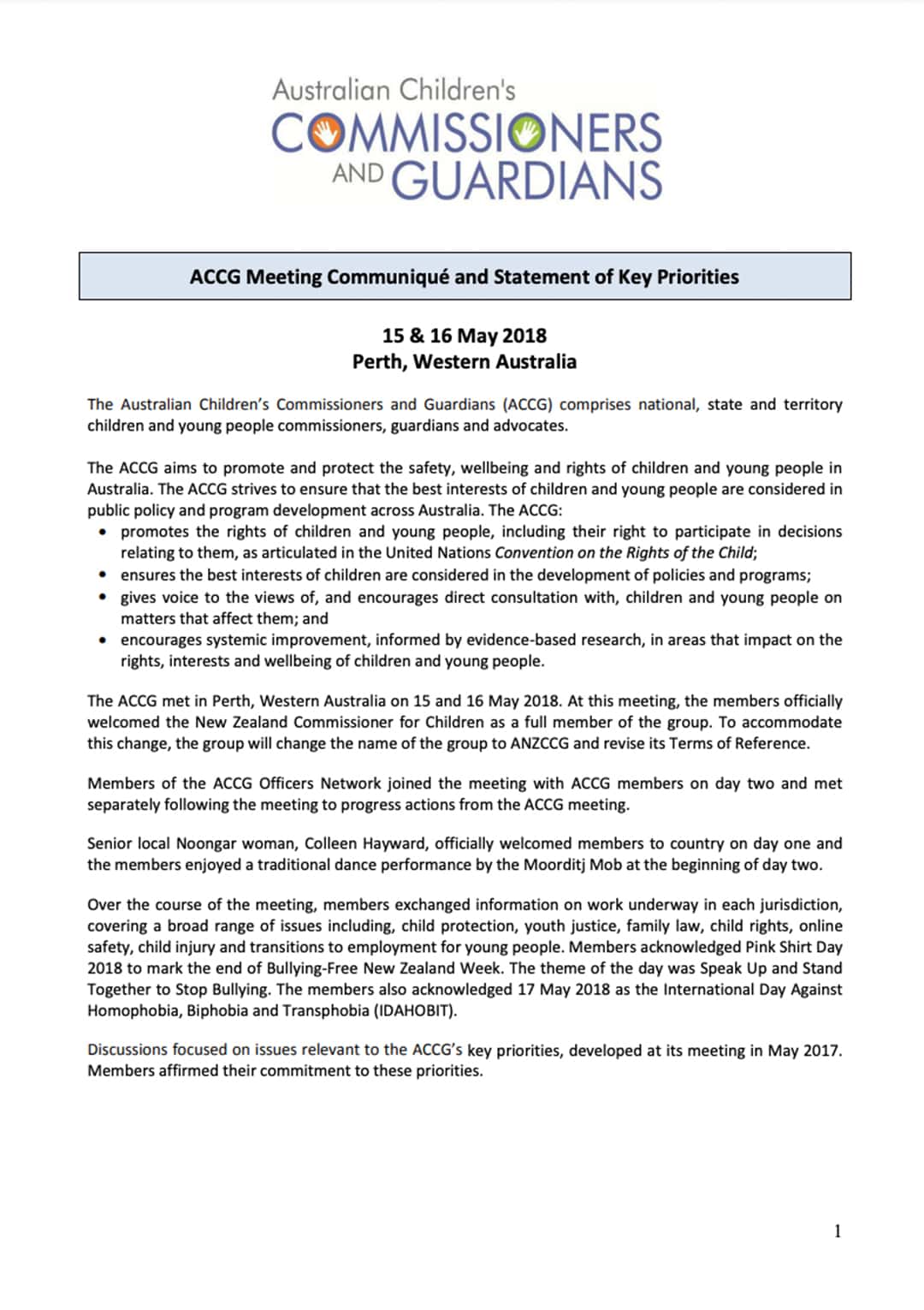 ANZCCGA | OCC site